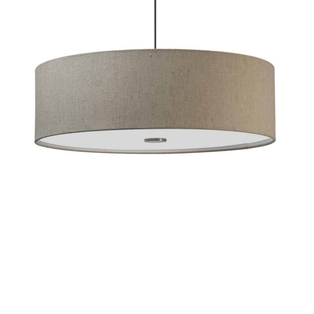 Bunch 4 natural linen pendant lights - lalampa.eu