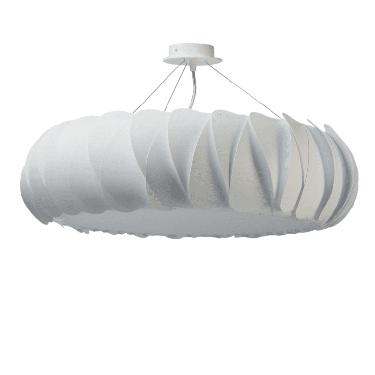 Bunch 4 natural linen pendant lights - lalampa.eu