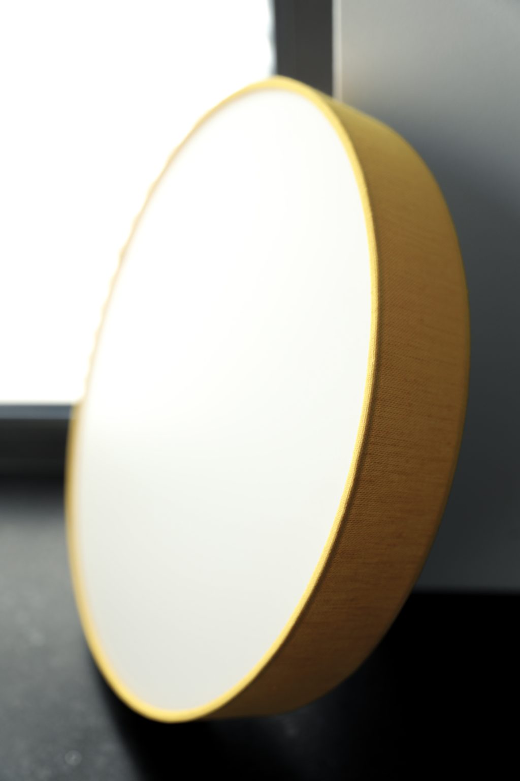 Button Slim Textile D420 natural linen ceiling lights - lalampa.eu